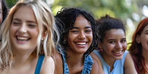 Diverse Group Of Friends From Different Backgrounds Happily United In Social Gathering Concept