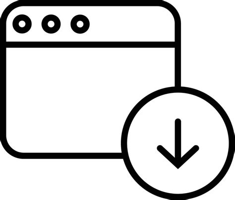 Browser Download Outline Vector Illustration Icon 36482316 Vector Art At Vecteezy