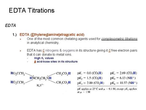 Edta Titrations Introduction Metal Chelate Complexes Any