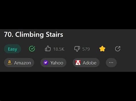 Leetcode Blind 75 70 Climbing Stairs Python 中文詳解 YouTube