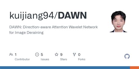 Github Kuijiang Dawn Dawn Direction Aware Attention Wavelet Network For Image Deraining