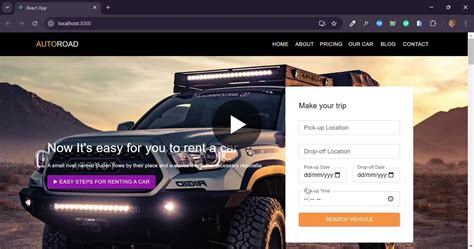 Reactjs Bootstrap Materialui Webdevelopment Carrental Hira