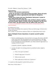 Econ Midterm Exam Answers Econ Midterm Answer Key February Instructions This