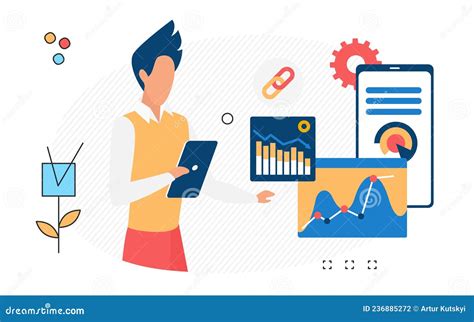 Progress Chart Infographic Cartoon Vector 59728757