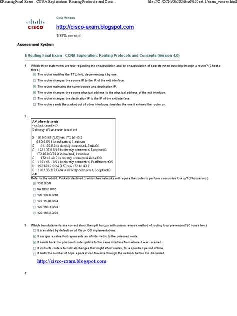 Erouting Final Exam Ccna Exploration Routing Protocols And Concepts