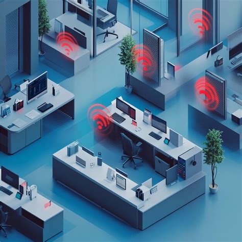 A Visual Of An Office Security Alert System Sending Notifications For Unauthorized Access