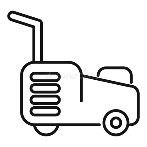 Cortador De Relva Com Relva A Gasolina ícone De Linha Fina Ilustração Do Vetor Ilustração Stock