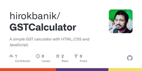 Github Hirokbanikgstcalculator A Simple Gst Calculator With Html