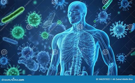 Human Body Immune System Illustration Viral Infection Stock Illustration Illustration Of