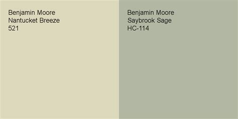 Benjamin Moore Nantucket Breeze Vs Benjamin Moore Saybrook Sage Comparison