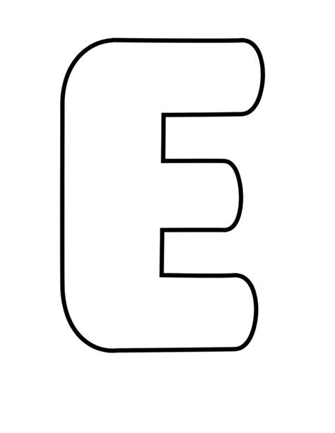 The Letter E Is Made Up Of Black And White Letters Which Are Outlined In An Outline