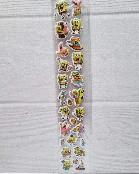 خرید و قیمت استیکر برچسب بلند برجسته طرح باب اسفنجی ترب