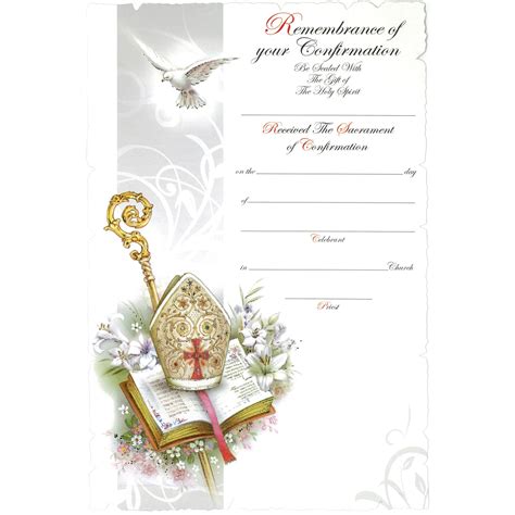 Printable Confirmation Certificates Catholic
