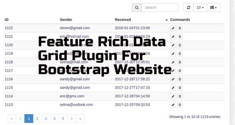 Data Grid Plugin For Bootstrap