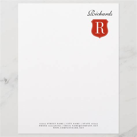 Chic Business Letterhead With Classy Monogram Logo Zazzle