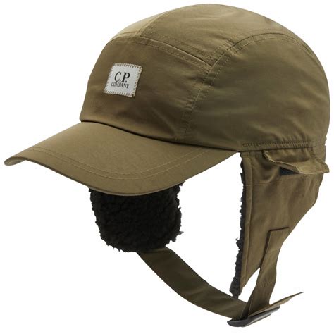 Cp Company Mens Chrome R Earflap Cap In Ivy Green Cp Company