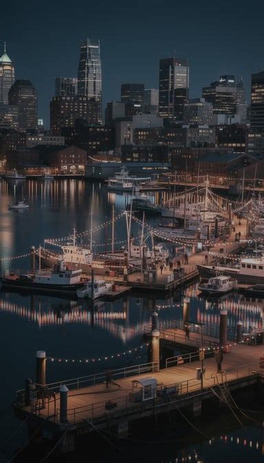 Free Harbor Lights Glow Image Harbor Night Ships Download At