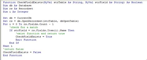 Function Get Table List Ms Access