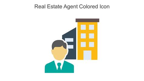Real Estate Agent Colored Icon In Powerpoint Pptx Png And Editable Eps Format Ppt Sample