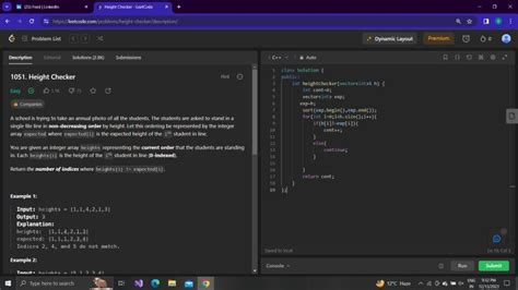 Shohib Khan On Linkedin Day 48100 Of Code Que 1051 Height