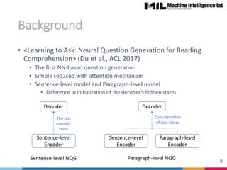 Improving Neural Question Generation Using Answer Separation Ppt