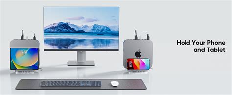 PULWTOP Mac Mini Hub M1 M2 With M 2 SSD Enclosure NOT For M4 2024 8 In 1 Vertical Mac Mini