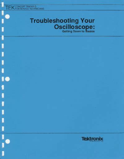 Tektronix Troubleshooting Your Scope Service Manual Repair Schematics