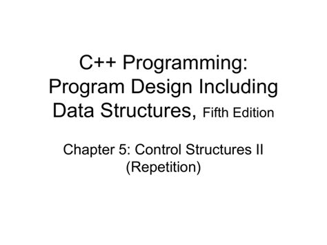 Program Design Including Data Structures Fifth Edition