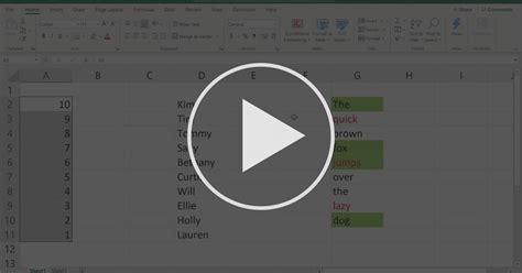 Sorting Data In Excel Managing Data Coursera
