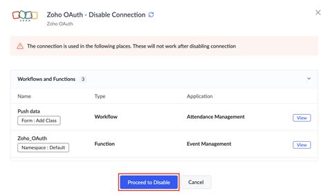 Manage Connections Zoho Creator Help
