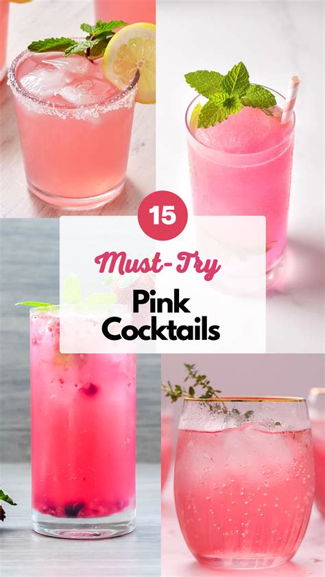 15 Pink Cocktails To Drink Pink Cocktail Recipes Lemonade Cocktail