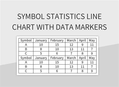 Symbol Statistics Line Chart With Data Markers Excel Template And