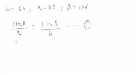 SOLVED Determine The Number Of Triangles A B C Possible With The Given Parts A 50 B 26 A 95
