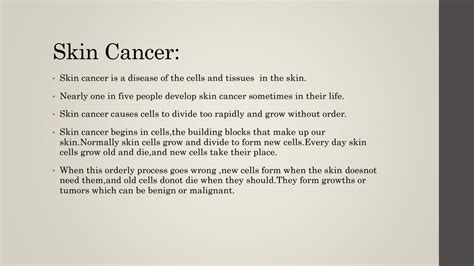 Solution Presentation On Skin Cancer Studypool