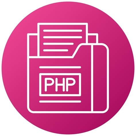 Php File Icon Style 21527543 Vector Art At Vecteezy