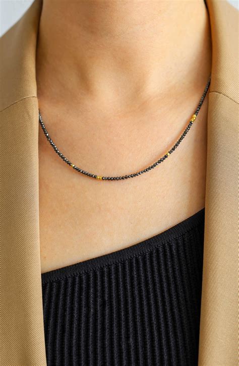 Sethi Couture Black Diamond Beaded Necklace Nordstrom Black Diamond