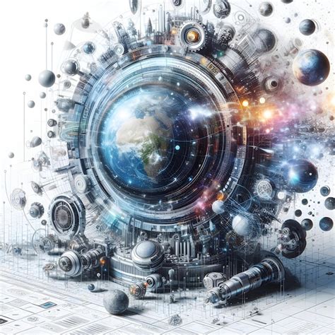 Premium Photo Hyper Realistic Space Exploration Data Concept Data Visualizations Representing