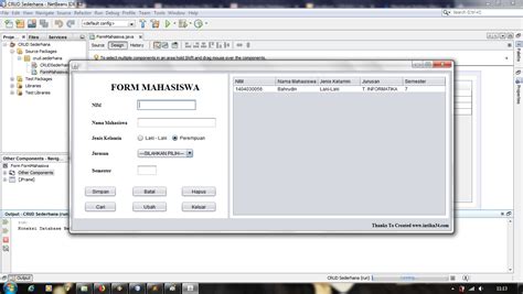 membuat aplikasi crud sederhana dengan netbeans dan mysql part 2