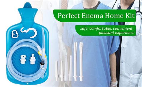 Enema Bag 2l Home Enema Kit With 6 5ft Long Silicone Hose