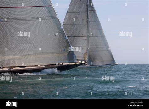 J Class Yachts Velsheda And Ranger Racing At The J Class Regatta