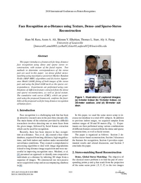 Pdf Face Recognition At A Distance Using Texture Dense And Sparse