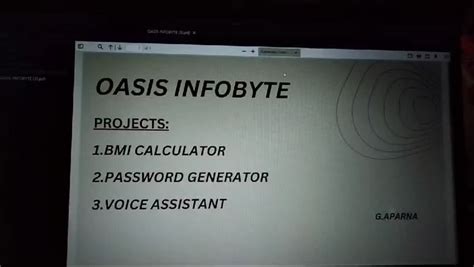 Video Gollapudi Aparna On Linkedin Python Oasisinfobyte