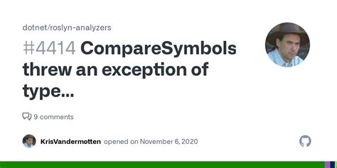 Comparesymbolscorrectlyanalyzer Threw An Exception Of Type
