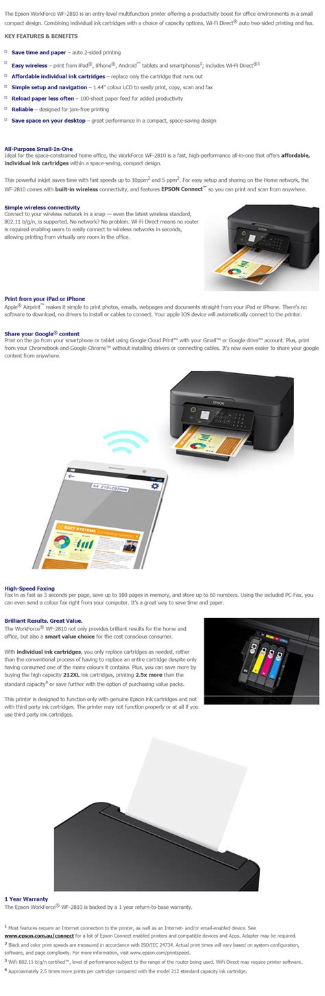 Epson Workforce Wf 2810 Multifunction Printer C11ch90501