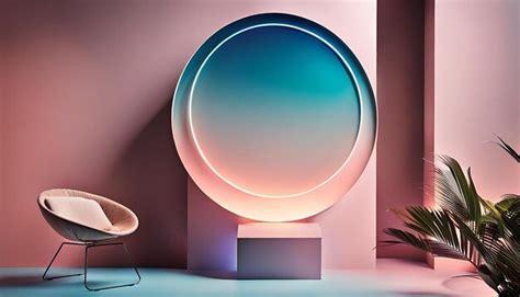 Minimalist Gradient Circle Premium Ai Generated Image