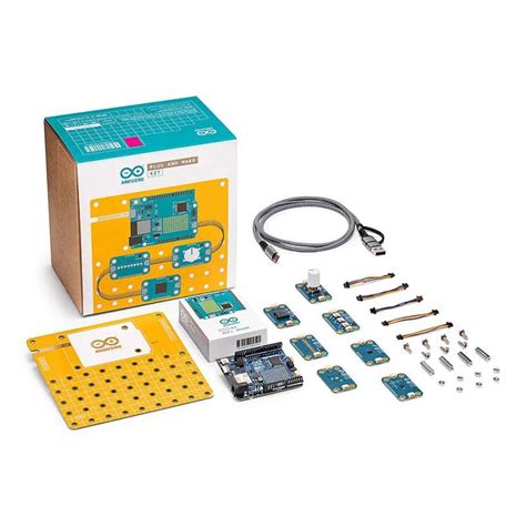 Arduino Plug And Make Kit Set Of Arduino Uno R4 Wifi And 7 Qwiic Modules Akx00069