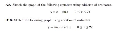 Solved A Sketch The Graph Of The Following Equation Using Chegg