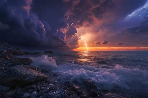 Ai 생성 뇌우 해변 Pixabay의 무료 이미지 Pixabay