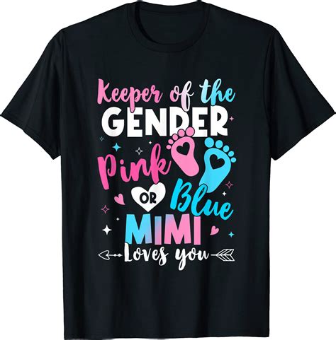 Keeper Of The Gender Mimi Loves You Gender Reveal T Shirt Men Buy T