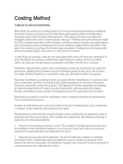 Costing Methods Pdf Inventory Life Cycle Assessment